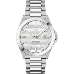 Quarzuhr BOSS "STRIKE", silber (silberfarben, silberfarben), Armbanduhren, Damen, Quarzuhr, Armbanduhr, Damenuhr, Herrenuhr, Edelstahlarmband, analog, Tag