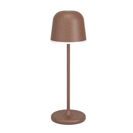 Eglo Tischleuchte "MANNERA", braun (rostbraun), 1, &Oslash; 11cm H: 34cm, 1 Stk., Leuchten, Nachttischlampe Touch dimmbar, kabellos, Tischleuchte, USB-Port, IP54, Tischleuchte
