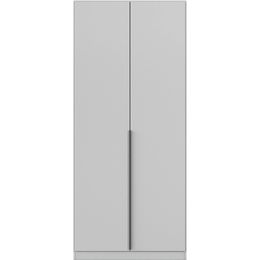 Dreht&uuml;renschrank OTTO HOME "Kleiderschrank Schrank Garderobe AGORDO TOPSELLER Schlafzimmer", grau (seidengrau), B:91cm H:210cm T:54cm, Holzwerkstoff, Schr&auml;nke, Dreht&uuml;renschrank, durchdachte Innenausstattung, in 8 Breiten und 2 H&ouml;hen MADE IN GERMANY, Topseller