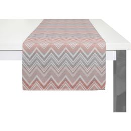 Tischl&auml;ufer WIRTH "BENEWITZ" Gr. 1, rot (apricot), B:40cm L:150cm, Baumwolle, Polyester, Tischdecken