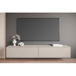 Lowboard OTTO HOME "Kenia", kaschmir, B:180cm H:32cm T:32cm, Sideboards, Lowboard, 2 Klappen &ndash; flexibel h&auml;ngend oder stehend montierbar