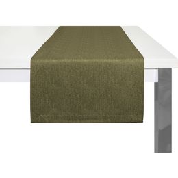 Tischl&auml;ufer WIRTH "TORBOLE" Gr. 1, gr&uuml;n (moosgr&uuml;n), B:40cm L:150cm, Baumwolle, Polyester, Tischdecken