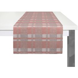 Tischl&auml;ufer WIRTH "LAUFENBERG" Gr. 1, rot (apricot), B:40cm L:150cm, Baumwolle, Polyester, Tischdecken