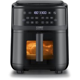 CASO GERMANY CASO Hei&szlig;luftfritteuse "3182 AirFry & Steam 700, Dampfgar-AirFryer", schwarz, B:31,5cm H:39cm T:40,5cm, Fritteusen, mit Dampfgarfunktion