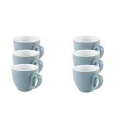 Espressotasse APS "6er Set Espresso Tassen -SNUG-", blau, H:5,5cm &Oslash;:6cm, Porzellan, Trinkgef&auml;&szlig;e, Espressotasse, f&uuml;r Hei&szlig;getr&auml;nke aller Art geeignet