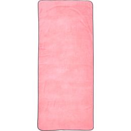 Saunatuch done. "Kuuma", rosa (blassrosa, anthrazit), B:80cm L:200cm, Velours, Obermaterial: 100% Baumwolle, Handt&uuml;cher, Uni-Farben, farblich abgesetzter Abschluss-Saum, Frottier-Innenseite