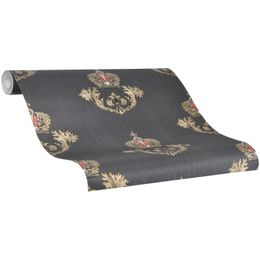Gl&ouml;&ouml;ckler Vliestapete GL&Ouml;&Ouml;CKLER, schwarz (schwarz, gold), B:0,7m L:10,05m, Vlies, Tapeten, moderne Tapete f&uuml;r Wohnzimmer Schlafzimmer K&uuml;che