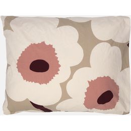 Kissenbezug Marimekko "UNIKKO", beige, cotton, rose, B:80cm L:80cm, Seersucker, Obermaterial: 100% Baumwolle, Kissenbez&uuml;ge, Kissenbezug, passend zum Bettbezug UNIKKO
