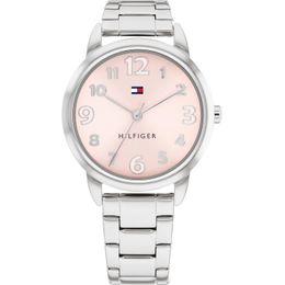 Quarzuhr Tommy Hilfiger "GIRLS", silber (silberfarben), Armbanduhren, Kinder, Quarzuhr, Kinderuhr, Armbanduhr, M&auml;dchen, Geschenkidee, Geburtstag, Schulanfang