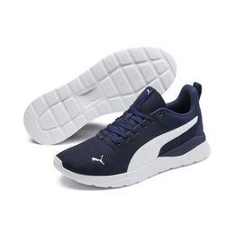 Sneaker Puma "Anzarun Lite Sneakers Erwachsene", Damen, Gr. 36, peacoat wei&szlig; blau, Obermaterial: Synthetik, Textil. Futter: Textil. Innensohle: Textil. Laufsohle: Synthetik, Gummi, Schuhe Sneaker