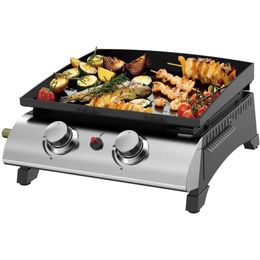 Gasgrill El Fuego "Planchagrill Austin II", schwarz, B:46cm H:24cm T:48cm, Grills, mit gusseiserner Planchaplatte