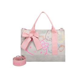 Henkeltasche Fritzi aus Preussen "Tote Bag Canvas Limited Outline", Damen, Gr. B/H/T: 14cm x 29,5cm x 40cm, grau (stein), Baumwolle, bedruckt, Taschen, mit Hello Kitty-Print