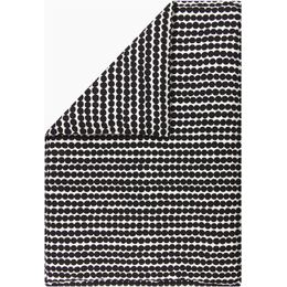 Bettbezug Marimekko "R&Auml;SYMATTO", schwarz, B:140cm L:200cm, Perkal, Obermaterial: 100% Baumwolle, Bettbez&uuml;ge, Wei&szlig;, Schwarz