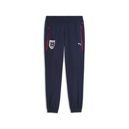 Sporthose Puma "&Ouml;sterreich PumaTECH Gewebte Hose Herren", Herren, Gr. S, Normalgr&ouml;&szlig;en, navy rot blau, Obermaterial: 100% Elastomultiester. Taschenfutter: 100% Polyester, regular fit, Hosen Sporthose