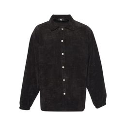 Langarmhemd DEF "DEF Herren DEF Cord Shirt", Herren, Gr. L, US-Gr&ouml;&szlig;en, schwarz, 84% Polyester, 16% Polyamid, unifarben, normal, Hemden