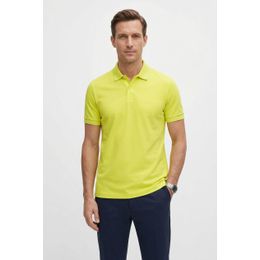 Poloshirt BOSS Green "Pio", Herren, Gr. L, gelb (bright gelb732), Jersey, Obermaterial: 100% Baumwolle, unifarben, regular fit normal, hoch geschlossener Ausschnitt, eingesetzt B&uuml;ndchen, Shirts, mit Polokragen