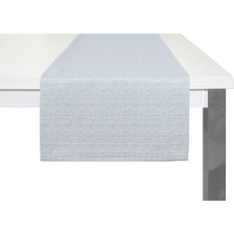 Tischl&auml;ufer WIRTH "Berwick" Gr. 1, blau, B:150cm L:40cm, Baumwolle, Polyester, Tischdecken