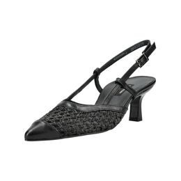 Slingpumps Paul Green "Paul Green Pumps Glattleder", Damen, Gr. 37,5, schwarz, Glattleder, Schuhe Slingpumps