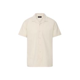 Leinenhemd INDICODE "Leinenhemd IDMonken", Herren, Gr. XL, N-Gr, beige (fog), Obermaterial: 55% Leinen LI. 45% Baumwolle CO., Hemden