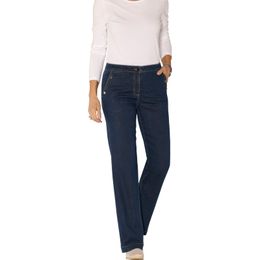 Damen Jeans mit Zierkn&ouml;pfen dark blue, Gr&ouml;&szlig;e 44