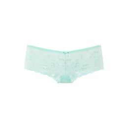 Hipster Lascana, Damen, Gr. 32/34, turquoise, Spitze, Obermaterial: 90% Polyamid, 10% Elasthan, unifarben, k&ouml;rpernah, Unterhosen, aus zarter Spitze