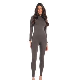 Jumpsuit MAGIC BODYFASHION, Damen, Gr. L, N-Gr, chocolate, Web, Obermaterial: 92% Polyamid, 8% Elasthan, lang, ohne Ausschnitt, Overalls Jumpsuit, nahtlose Verarbeitung f&uuml;r einen unsichtbaren Look