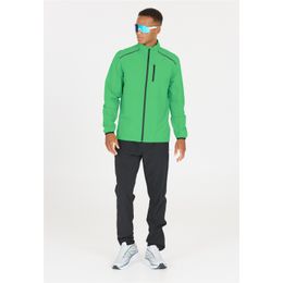 Laufjacke Endurance "Hugoee", Herren, Gr. L, gr&uuml;n (neongr&uuml;n), 100% Polyester, unifarben, normal, hoch geschlossener Ausschnitt, Jacken, in winddichter und atmungsaktiver Qualit&auml;t