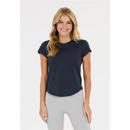 ENDURANCE ATHLECIA Funktionsshirt ATHLECIA "Doja", Herren, Gr. 34, dunkelblau, 100% Polyester, unifarben, kurz, Rundhals, Shirts Funktionsshirt, Mit Quick-Dry-Funktion