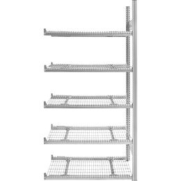 eurokraft pro Steckregal Sprinkler, doppelreihig, verzinkt, HxBxT 2000 x 750 x 500 mm, Anbauregal