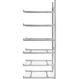 eurokraft pro Steckregal Sprinkler, doppelreihig, verzinkt, HxBxT 2500 x 750 x 500 mm, Anbauregal