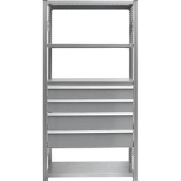 eurokraft pro Schubladen-Set, 4 Schubladen, verzinkt, BxT 1000 x 500 mm, Traglast 60 kg, Einbauh&ouml;he 750 mm