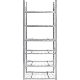 eurokraft pro Steckregal Sprinkler, doppelreihig, verzinkt, HxBxT 2500 x 750 x 500 mm, Grundregal