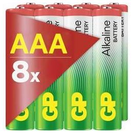 GP AAA Batterie GP Alkaline 1,5V 8 St&uuml;ck Micro (AAA)-Batterie 1.5 V 8 St.