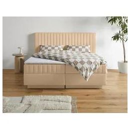 Boxbett HOMSY BY ANA JOHNSON "Moonio inkl. Bettkasten", beige, B:207cm L:214cm, Komplettbetten, erh&auml;ltlich in verschiedenen Breiten und H&auml;rtegraden
