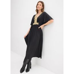 bonprix Midikleid mit Spitze, schwarz, Gr.40/42 (M), Stylisches Kleid mit toller Passform