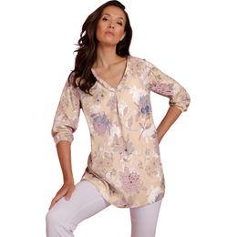 CREATION L PREMIUM Damen Longbluse in weicher Lyocell-Qualit&auml;t sand-bedruckt Gr&ouml;&szlig;e 38