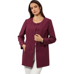 CR&Eacute;ATION L Damen Longblazer mit Nahttaschen bordeaux Gr&ouml;&szlig;e 36