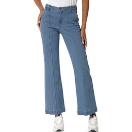 CR&Eacute;ATION L Damen Bootcut-Jeans mit Biesen blue-bleached Gr&ouml;&szlig;e 36