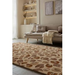 Teppich FLAIR RUGS "LEOPARD PRINT", nat&uuml;rlich, B:140cm H:7mm L:200cm, Oberfl&auml;che: 65% Viskose, 35% Wolle. R&uuml;ckseite: 100% Baumwolle, Teppiche, Teppich