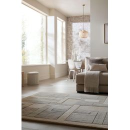 Teppich FLAIR RUGS "VARA WOOL", nat&uuml;rlich, B:160cm H:6mm L:230cm, Oberfl&auml;che: 100% Wolle. R&uuml;ckseite: 58% Wolle, 42% Synthetik, Teppiche, Teppich