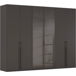 Dreht&uuml;renschrank Rauch "Schrank Garderobe SKAT SHINE Breiten 151/201/251/301cm, H&ouml;he 223/235cm", graphit, B:301cm H:235cm T:63cm, Glas, Holzwerkstoff, Schr&auml;nke, Dreht&uuml;renschrank, edle Schrankfront mittig hochwertige Glasrahment&uuml;ren MADE IN GERMANY