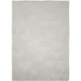 Teppich FLAIR RUGS "GIGI", ivor, B:120cm H:8mm L:170cm, Wolle, Teppiche, Teppich, aus 100% Wolle, geometrisches Design, fu&szlig;bodenheizungsgeeignet