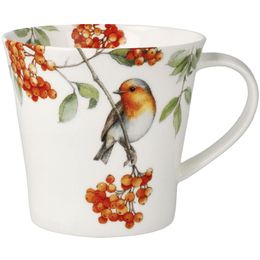 Tasse Goebel "Coffee-/Tea Mug Rotkehlchen", bunt, B:10,5cm H:9,5cm, Porzellan, Trinkgef&auml;&szlig;e, Tasse