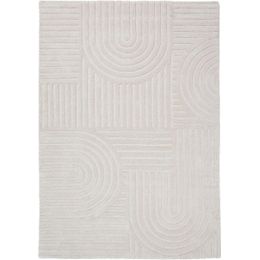 Teppich FLAIR RUGS "ZEN GARDEN", ivor, B:200cm H:14mm L:290cm, Wolle, Teppiche, Teppich, 100% Wolle, Hoch-Tief-Effekt, auch als L&auml;ufer und in Rund erh&auml;ltlich