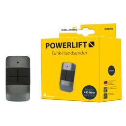 Garagentor-Funkempf&auml;nger Schellenberg "Powerlift, Funk-Handsender 4-Kanal f&uuml;r Garagen- und Au&szlig;entorantriebe", grau, B:3,5cm H:6,7cm, Funksteuerungsmodule, Funkfrequenz 433,92 MHz, Reichweite 40 m, inkl. Batterie