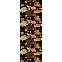 Vinyltapete queence "Emma", schwarz, B:0,9m L:2,5m, Vinyl, Tapeten, 90x250cm, selbstklebend, kinderleichte Anbringung,, Sticker