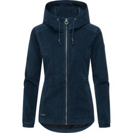 Cordjacke Ragwear "Dankka Cordy YOUMODO", Damen, Gr. M (38), petrol, Obermaterial: 98% Baumwolle, 2% Elasthan. Innenfutter: 100% Polyester, figurumspielend h&uuml;ftbedeckend, hoch geschlossener Ausschnitt, &Auml;rmel ohne &Auml;rmelschlitz elastischer Bund mit innenliegendem Gummizug, Jacken, Stylische Damen &Uuml;bergangsjacke in Feincord-Optik