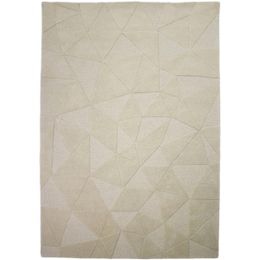 Teppich FLAIR RUGS "SHARD", nat&uuml;rlich, B:200cm H:10mm L:290cm, Wolle, Teppiche, Teppich, Hoch-Tief Effekt, Handgearbeitet