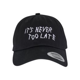 Snapback Cap MisterTee "MisterTee Never Too Late Dad Cap", Herren, Gr. onesize, schwarz, 100% Baumwolle, Caps