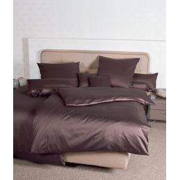 Bettw&auml;sche Janine "Colors", braun, B/L: 240cm x 220cm, 1 Stk., 2 Stk., Mako-Satin, B/L: 80cm x 80cm & 80cm x 80cm, 3 Stk., Mako-Satin, Obermaterial: 100% Baumwolle, Bettw&auml;sche, Bettw&auml;sche, feinf&auml;dige uni Bettw&auml;sche f&uuml;r alle Jahreszeiten, Markenrei&szlig;verschluss